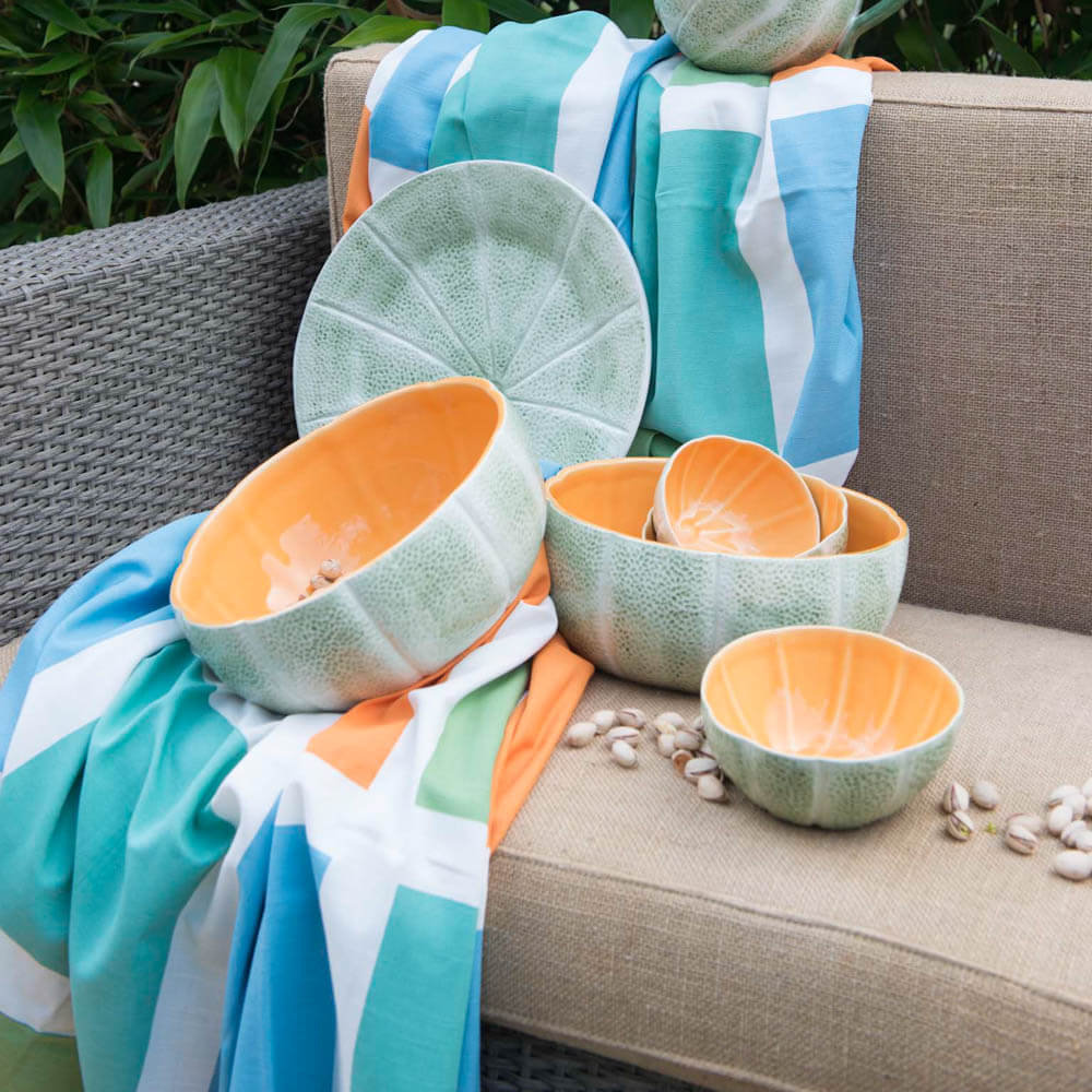 Tropical Melon Ceramic Fruit Bowl Set | Maison Numen
