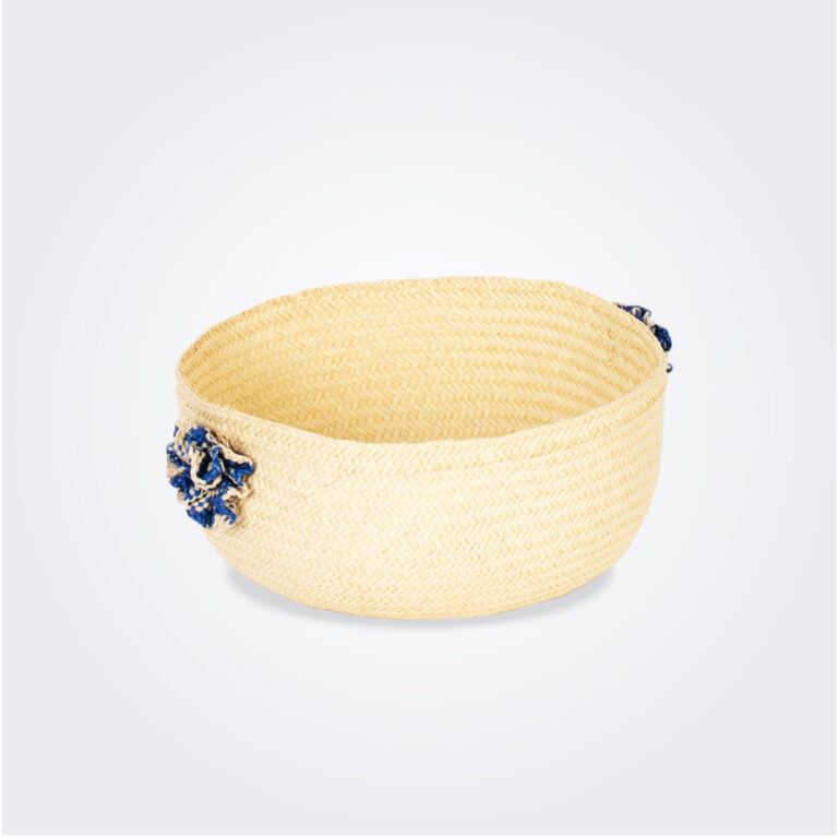 Small Yellow and Natural Palm Basket | Shop artisan made baskets