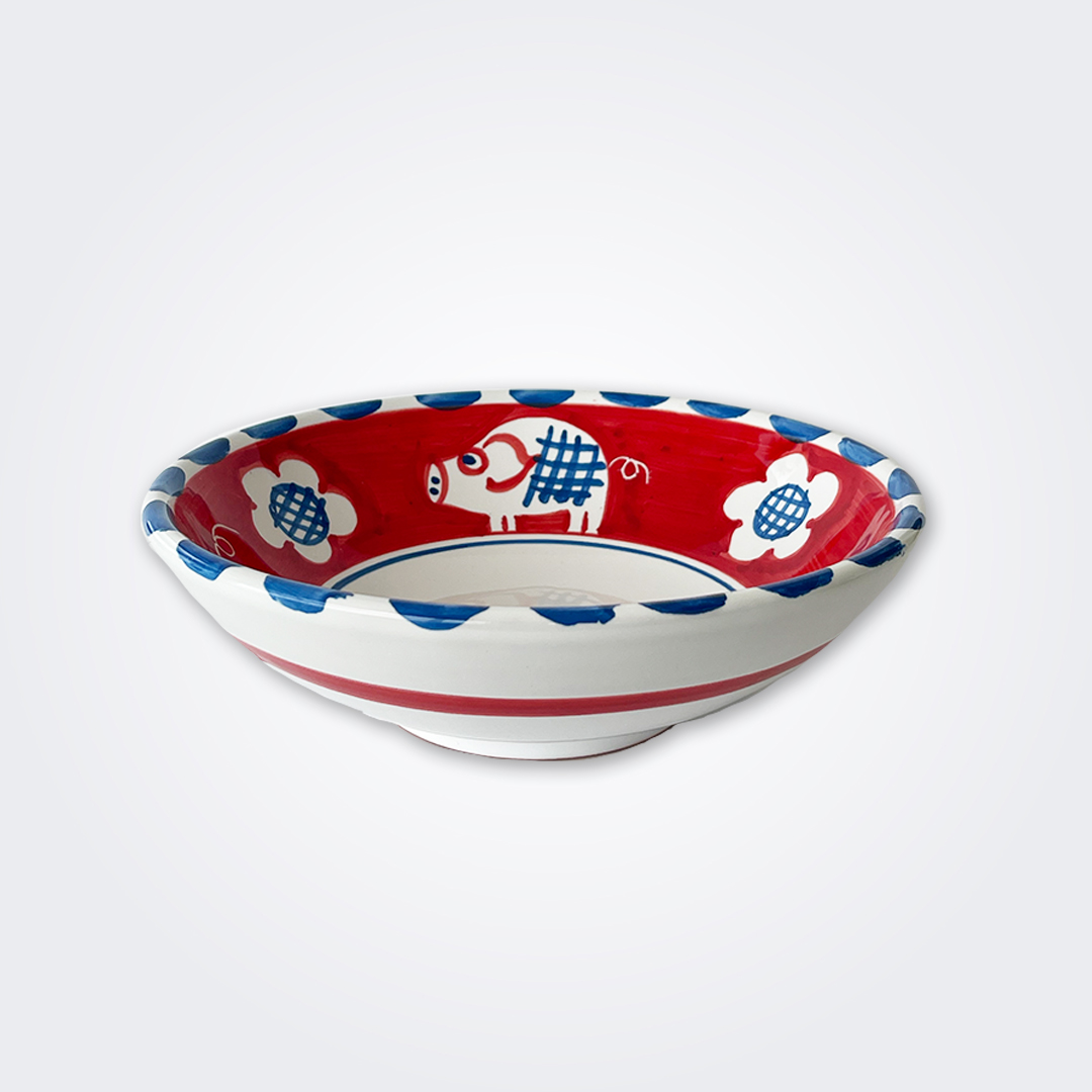 Pig Ceramic Pasta Plate | Shop Piggy Motif Plates at Maison Numen